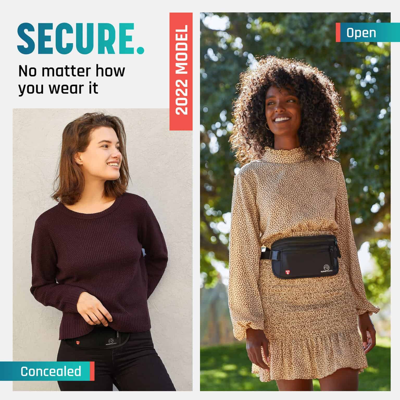 Black RFID Travel Money Belt | Hidden Travel Gear | Alpha Keeper